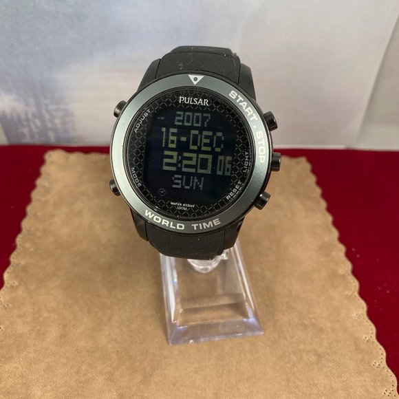 Pulsar | Accessories | Sold Pulsar World Time Digital Watch ...